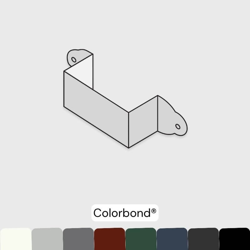 Bracket - Rectangular Downpipe - Colorbond – eRoofing Australia