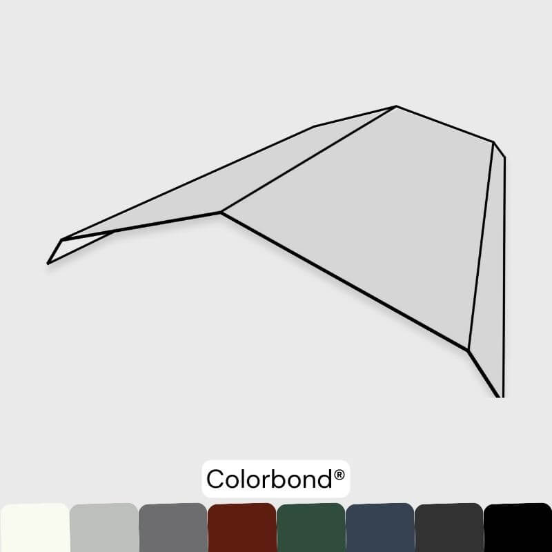 Flat Ridge Flashing - Colorbond – eRoofing Australia