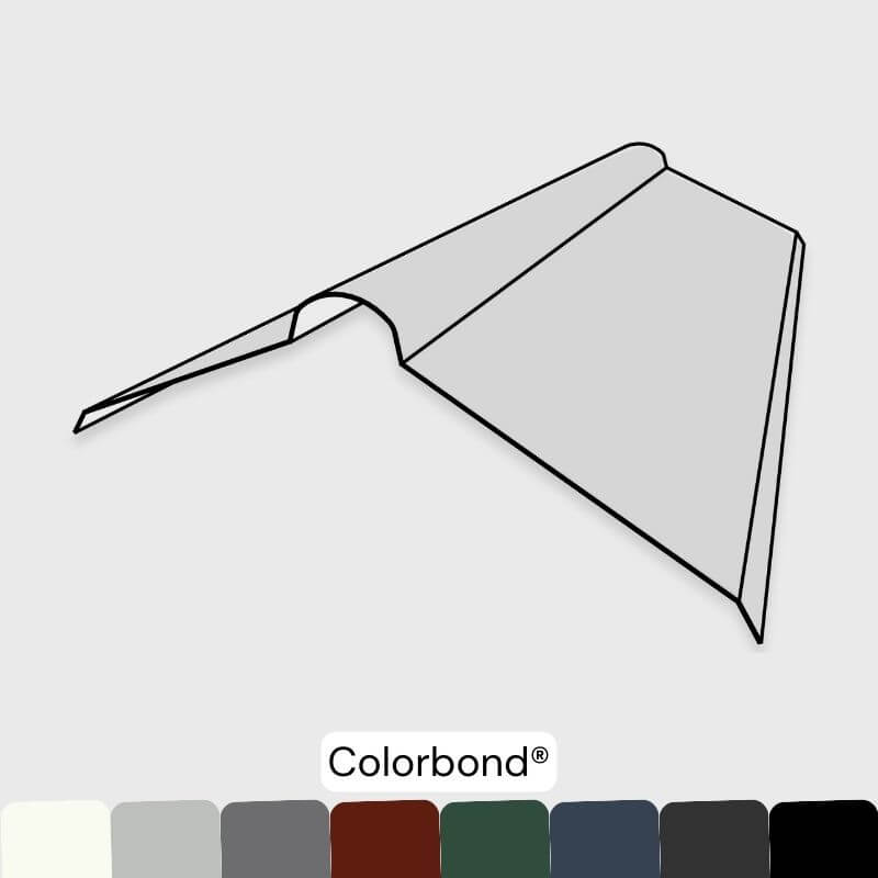 Roll Top Ridge Flashing - Colorbond – eRoofing Australia